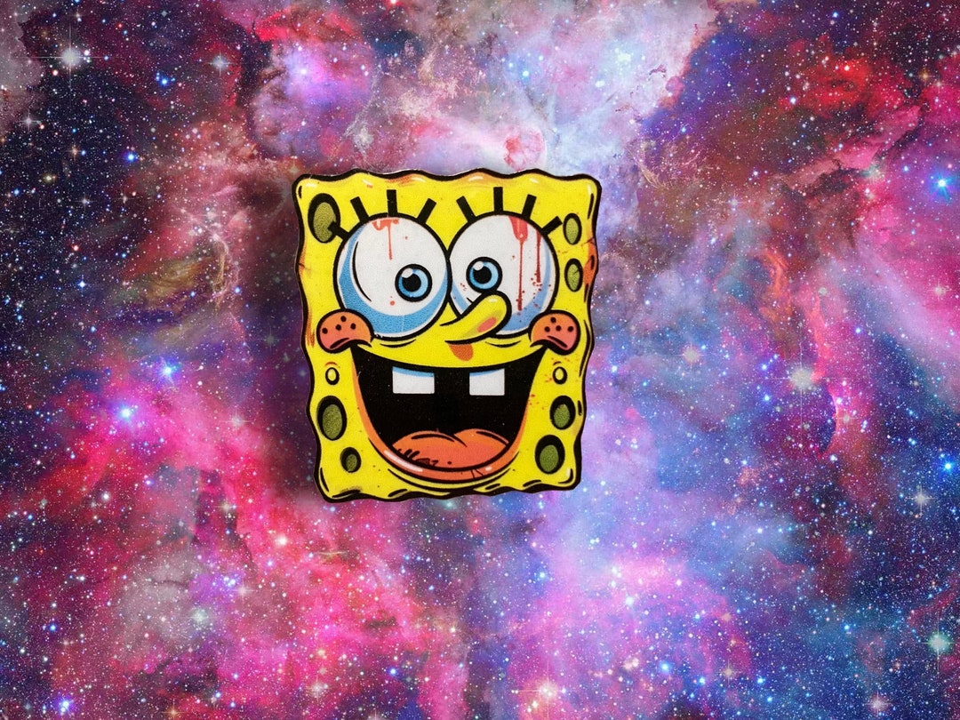 Spongebob Inspired Holographic Sticker Laminated Waterproof Stickers ...