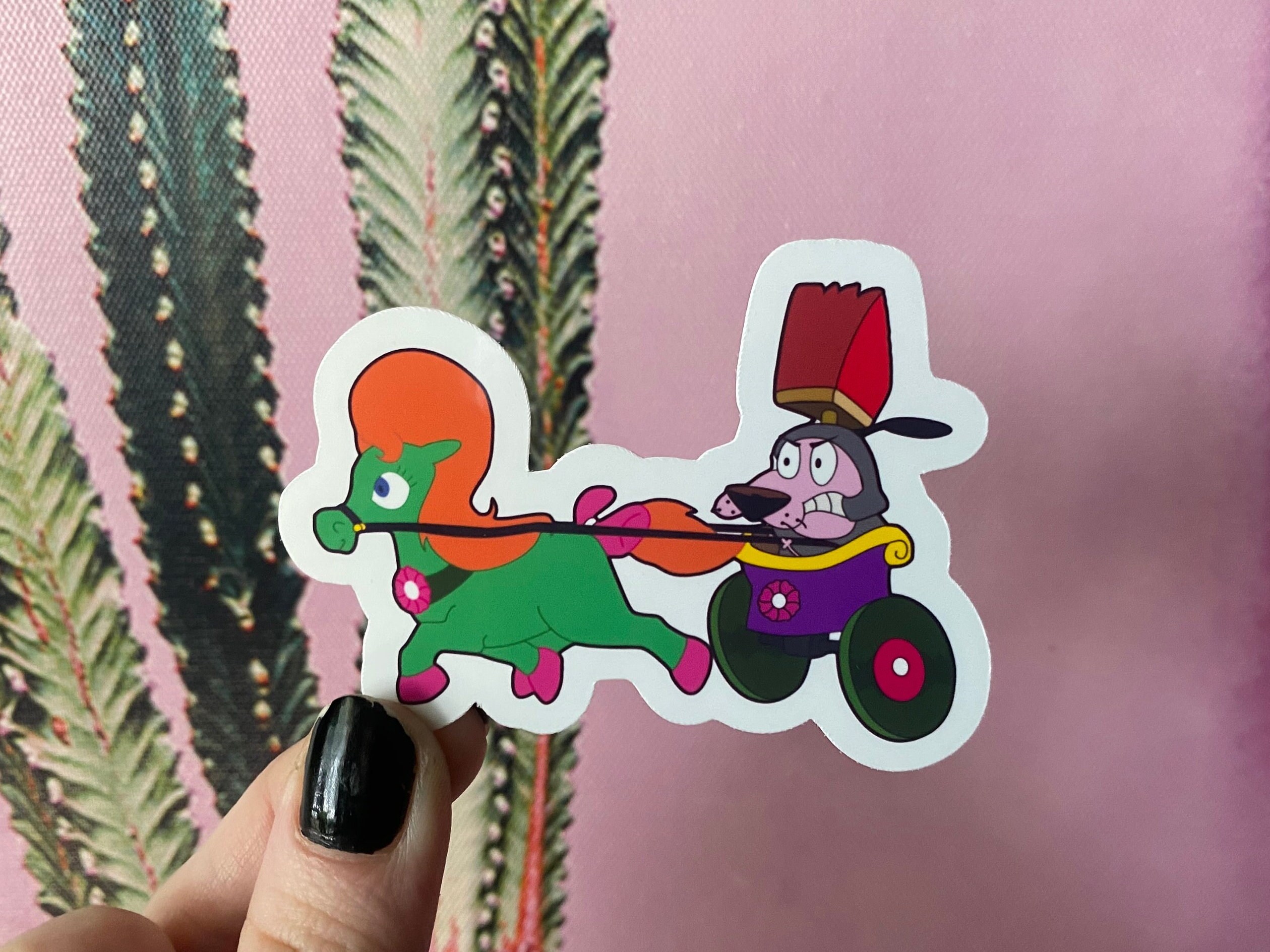 Courage the Cowardly Dog Sticker Glossy Waterproof Stickers - Etsy