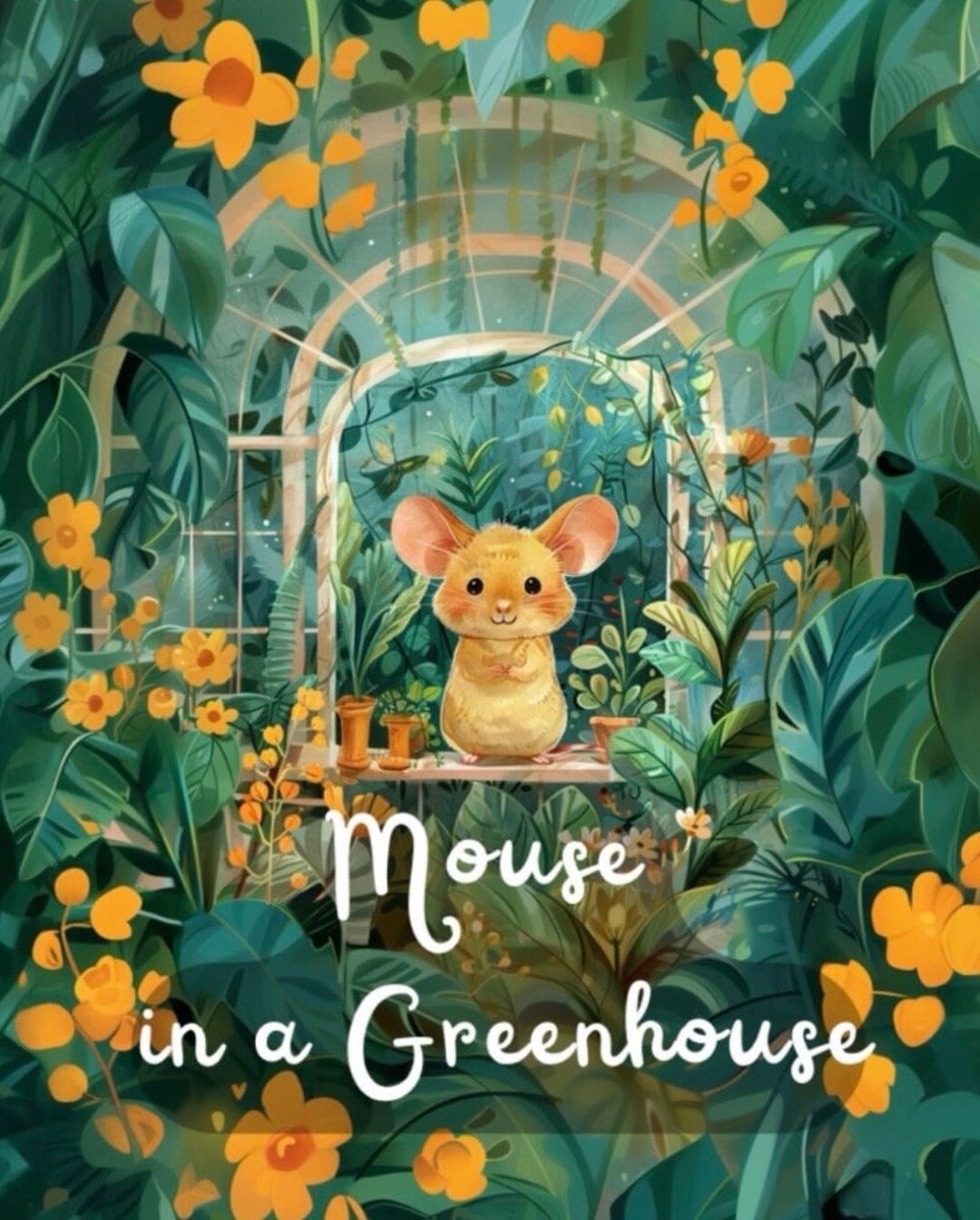 Mouse in a Greenhouse Coloring Book - Etsy