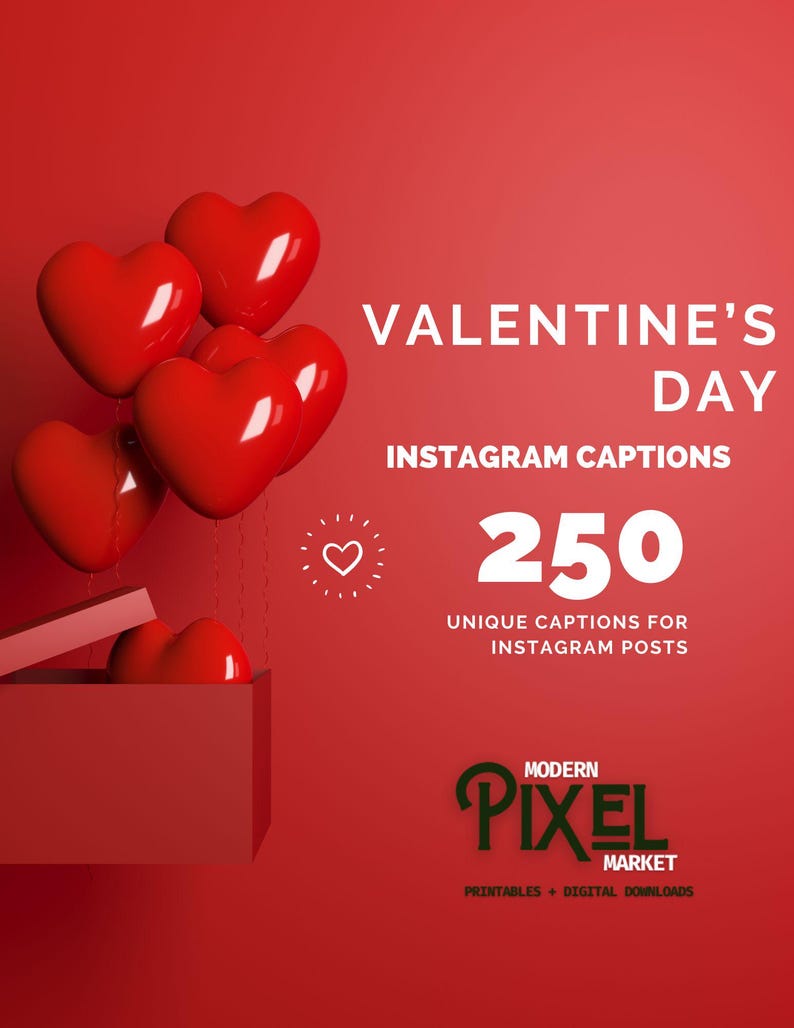 250 Unique Instagram Captions for Valentine's Day - Etsy