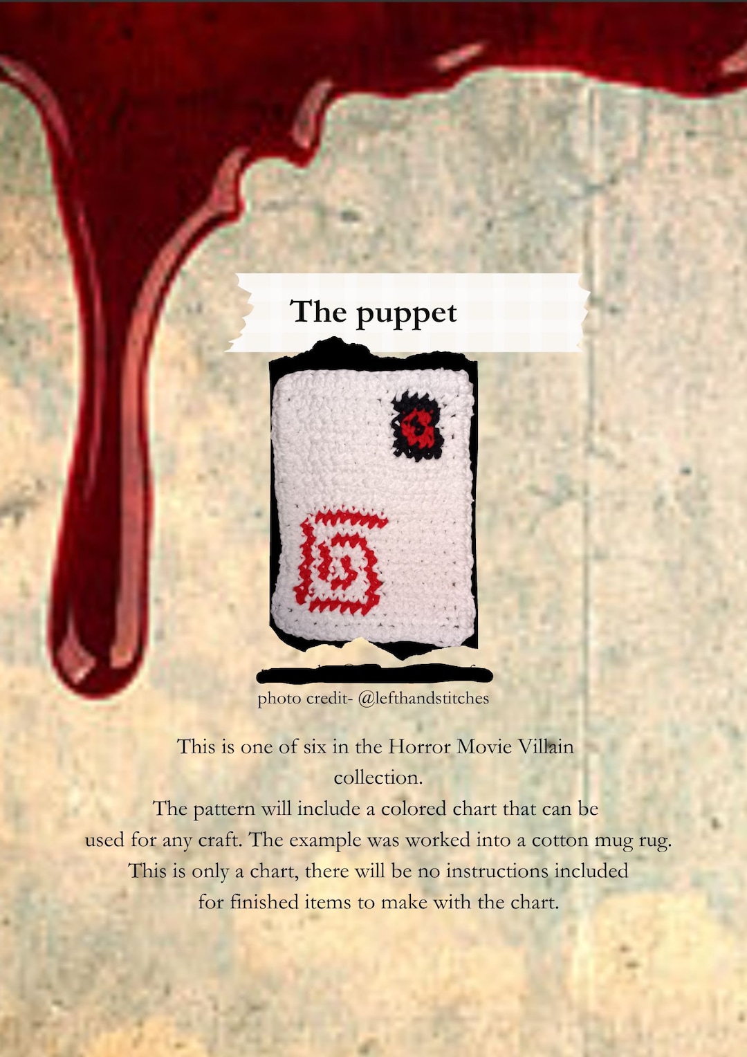 The Puppet- Horror Movie Villain Chart, Knit, Crochet, Cross Stitch ...
