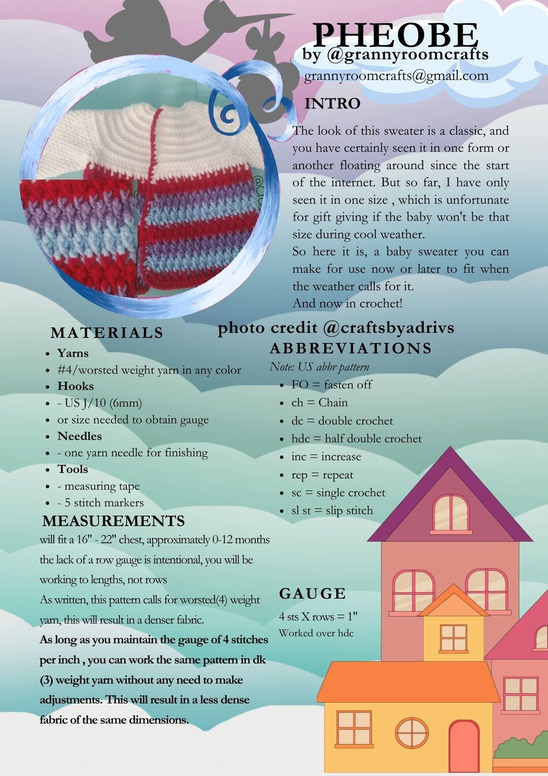 Pheobe Crochet Pattern - Etsy