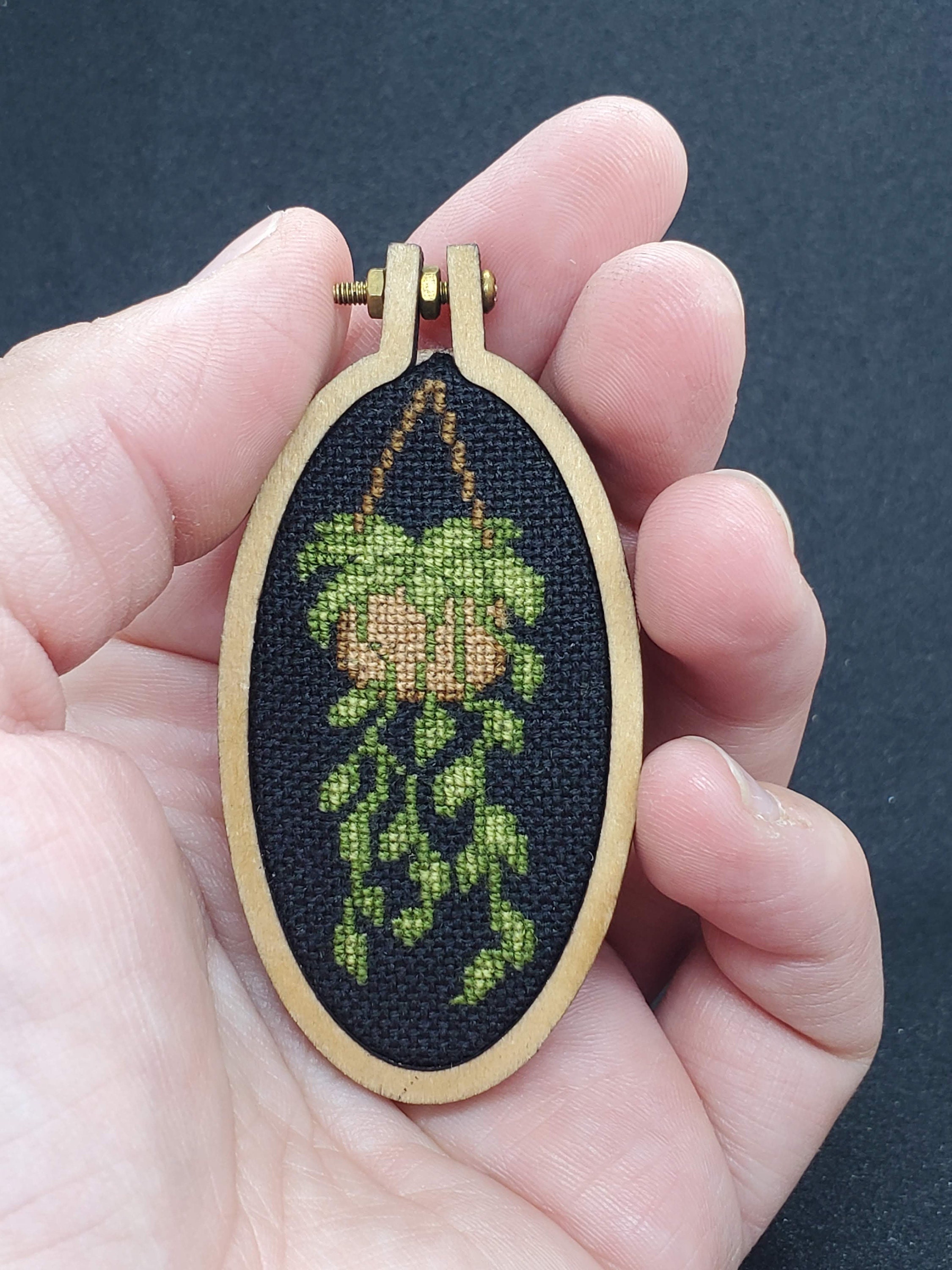 Hanging Plant Basket Micro Cross Stitch FINISHED PROJECT - Etsy