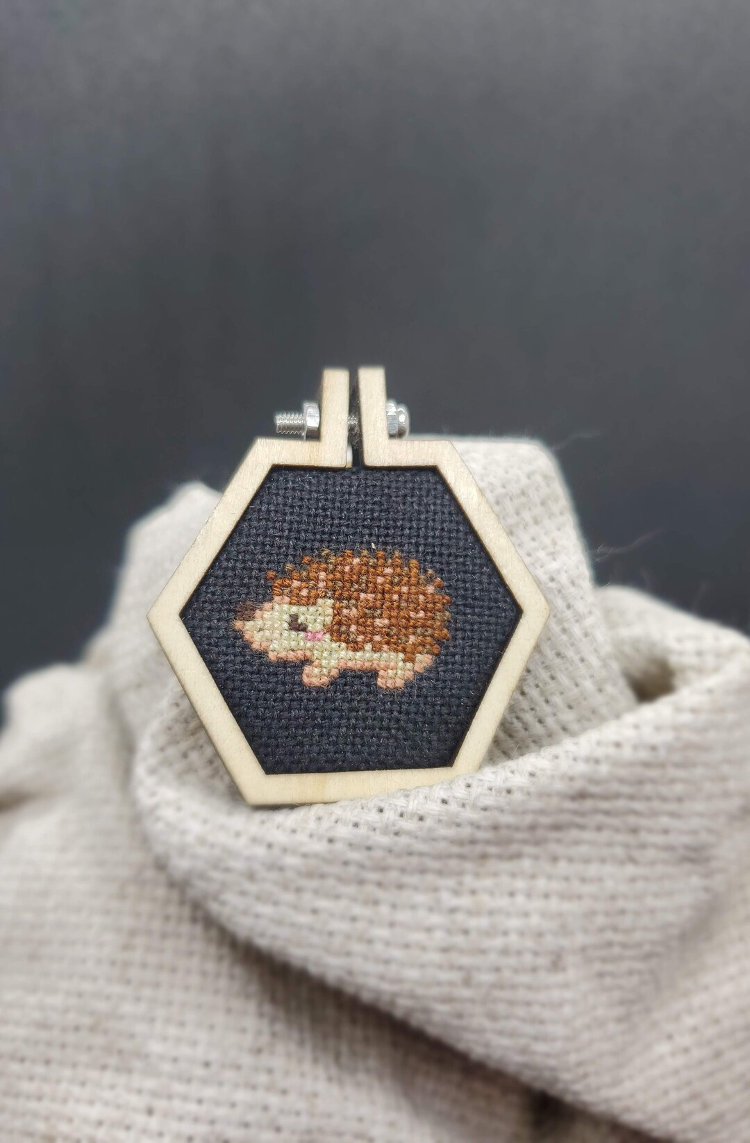 Hedgehog Micro Cross Stitch - FINISHED - Etsy