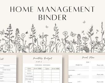 Printable Home Management Binder System - Etsy