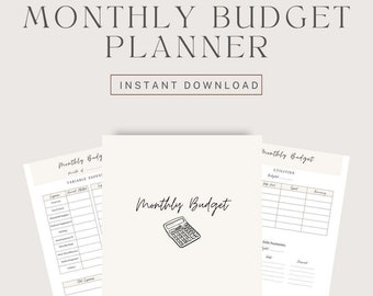 Monthly Budget Planner Tracker, Expenses Tracker, Perfect for Adulting ...