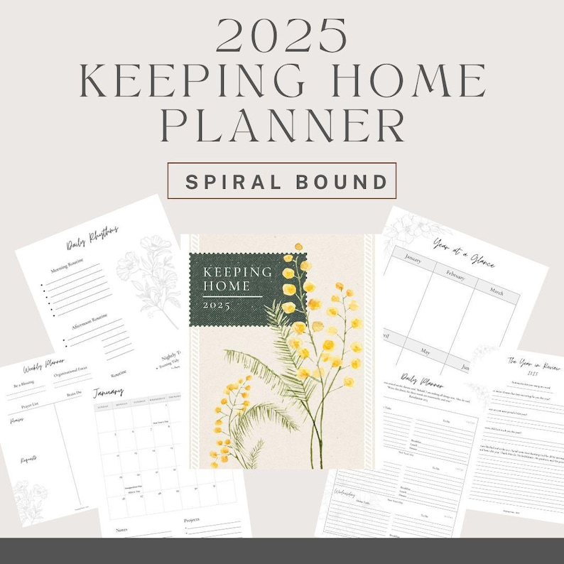 2025 Spiral Bound Keeping Home Planner - Etsy 2025 Spiral Bound Keeping Home Planner - Etsy