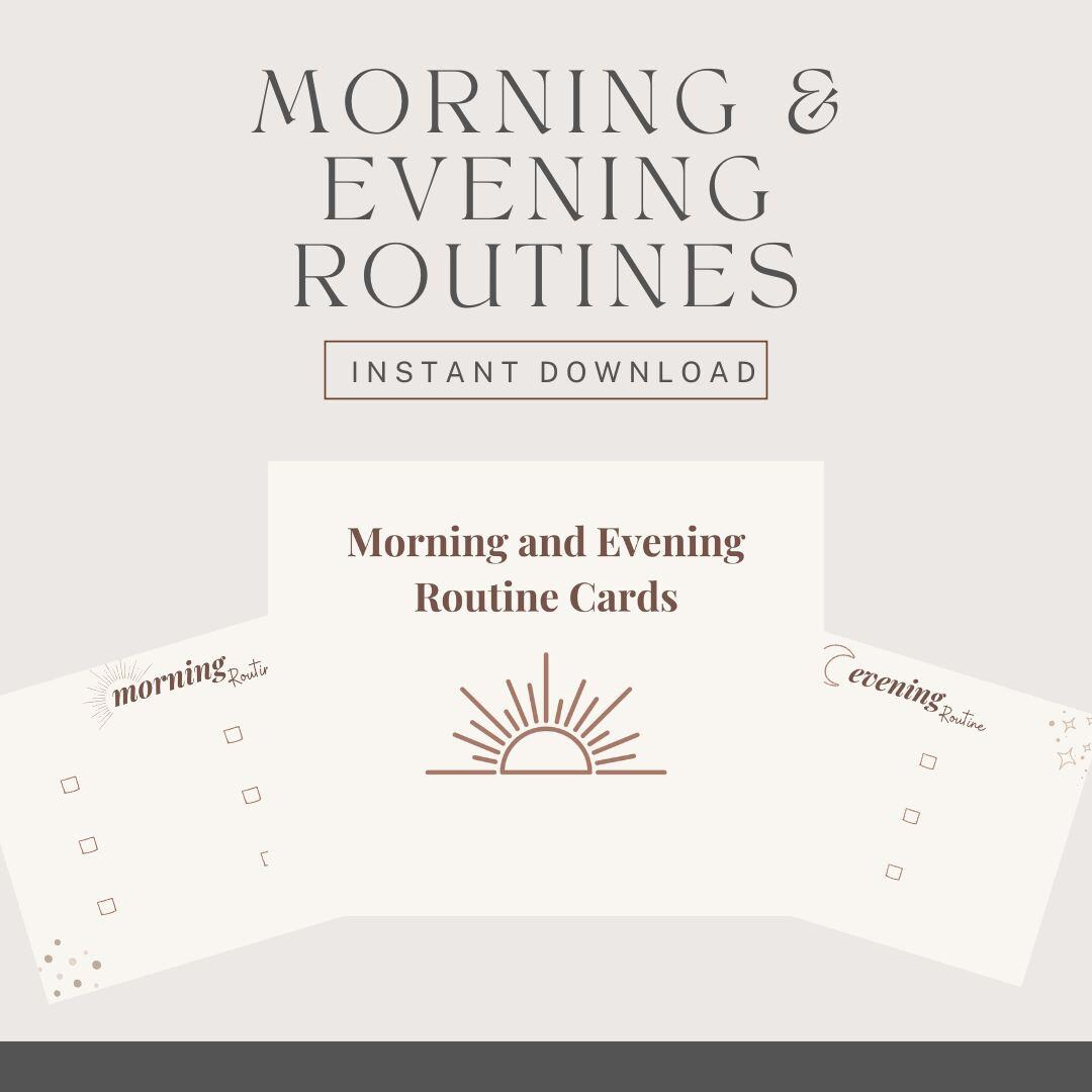 Morning and Evening Routine Cards - Etsy
