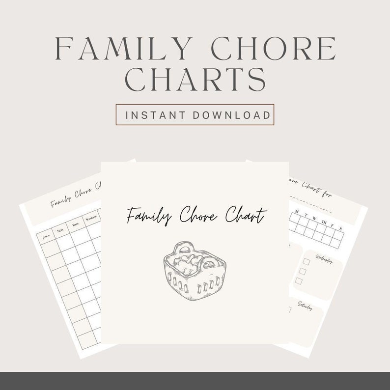 Family Chore Charts - Etsy