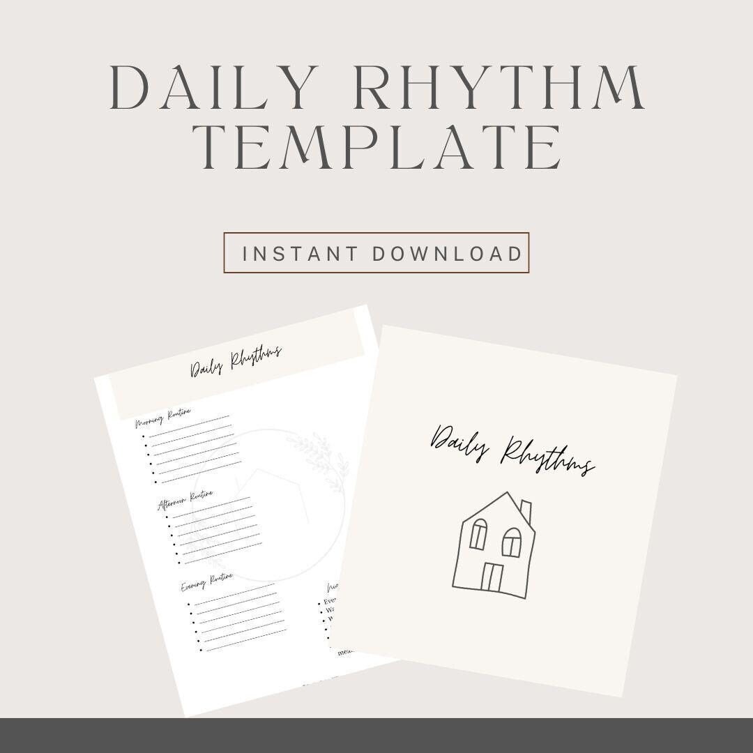 Daily Rhythms Template - Etsy