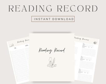 Printable Download Reading List Record Sheet - Digital Print of X2 on ...