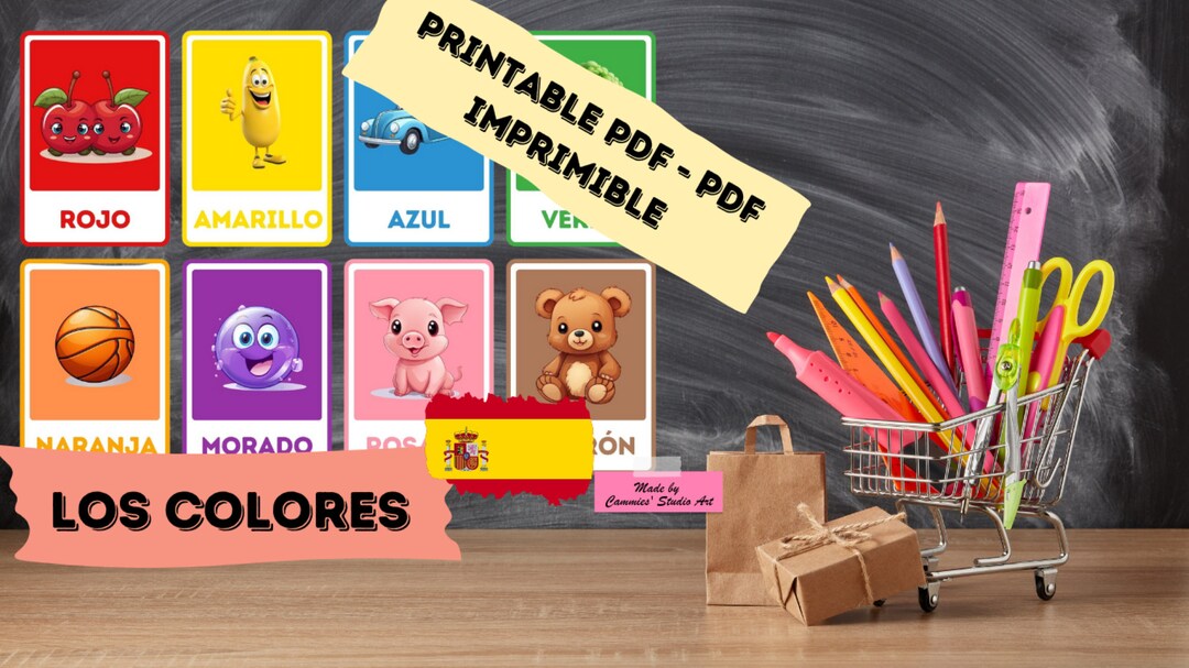 Printable Flashcards for Kids - the Colors in Spanish/los Colores [FREE ...