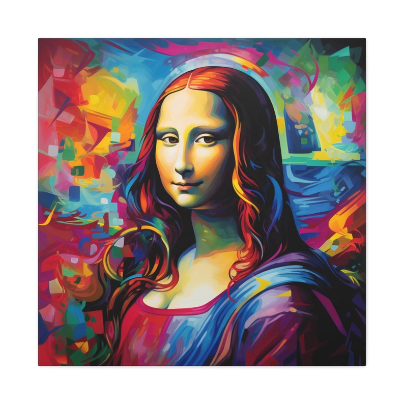 Mona Lisa Colorful Art: A Vibrant Twist to an Iconic - Etsy