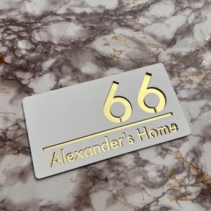 Customized House Number Sign Outdoor House Numbers Plate Personalized ...