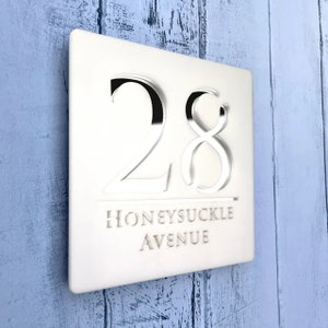 Customized Outdoor House Number Matt Black Modern House Numbers Sign ...