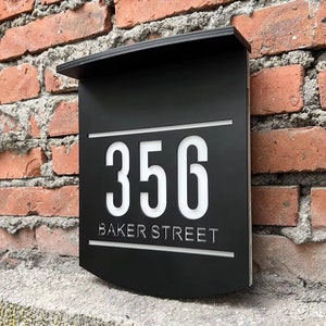 Customized Solar House Number Sign Outdoor House Numbers Plate ...