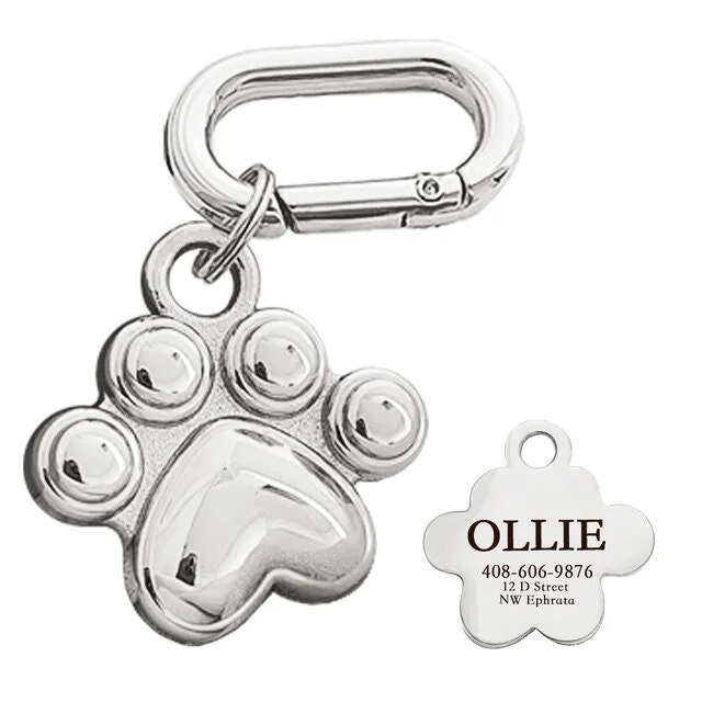 Personalized Pet Dog Name Tag - Free Engraving, Anti-lost Copper Collar ...