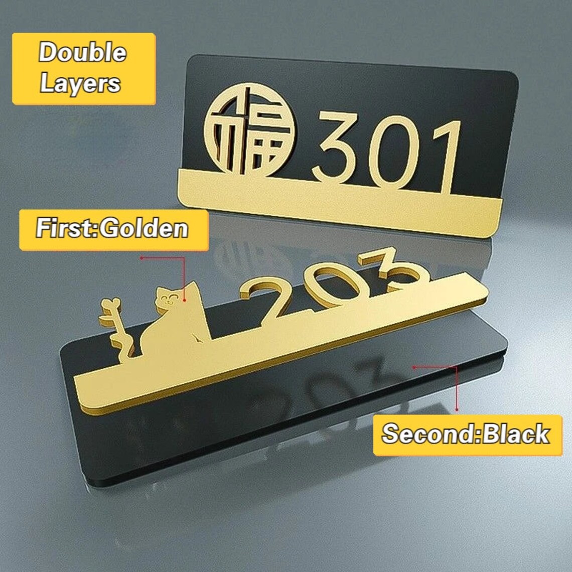 Customize House Number Family Name Address Letter for Home Office ...