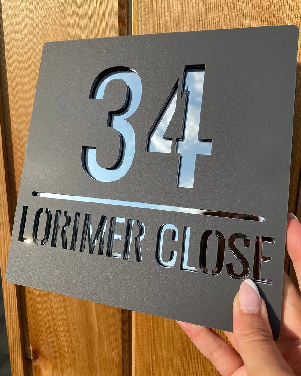 Customized Outdoor House Number Matt Black Modern House Numbers Sign ...