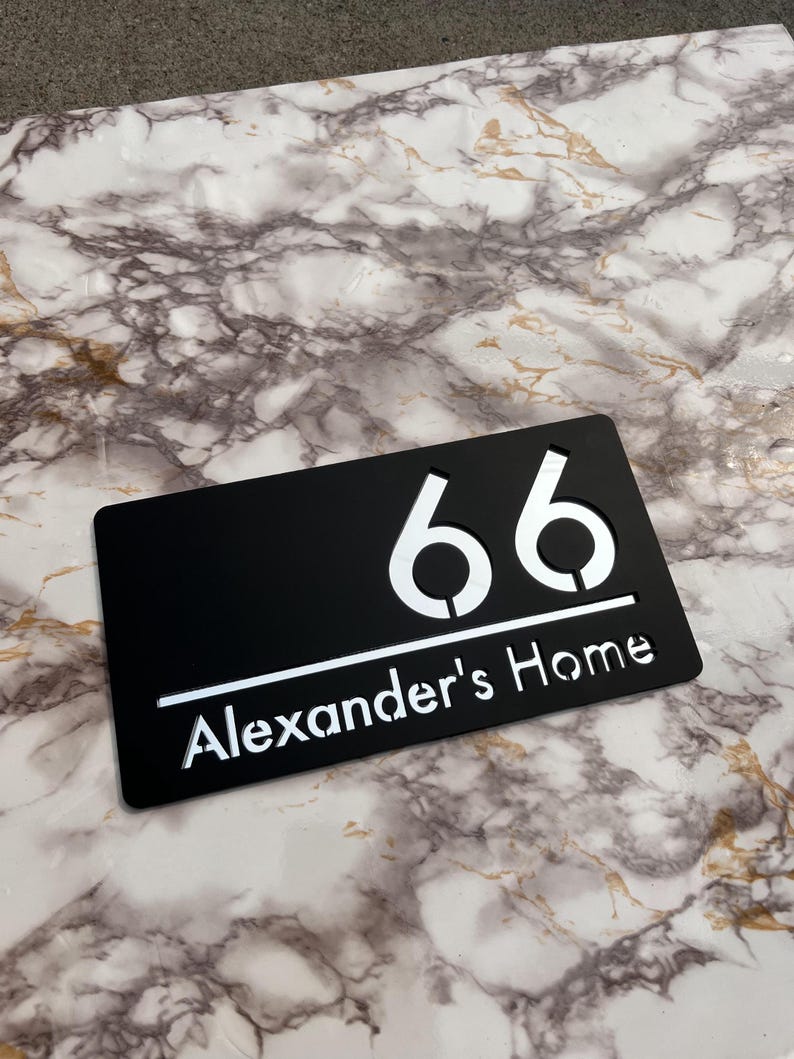 Customized House Number Sign Outdoor House Numbers Plate Personalized ...