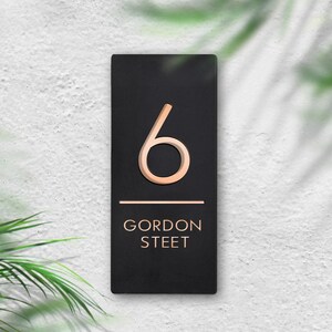 Customized Laser Cut House Number Plate - Modern Residential Street ...