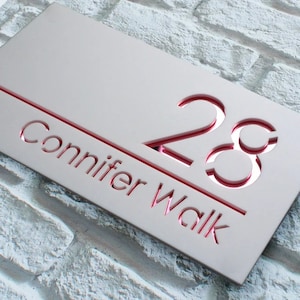 Customized House Number Sign Outdoor House Numbers Plate Personalized ...