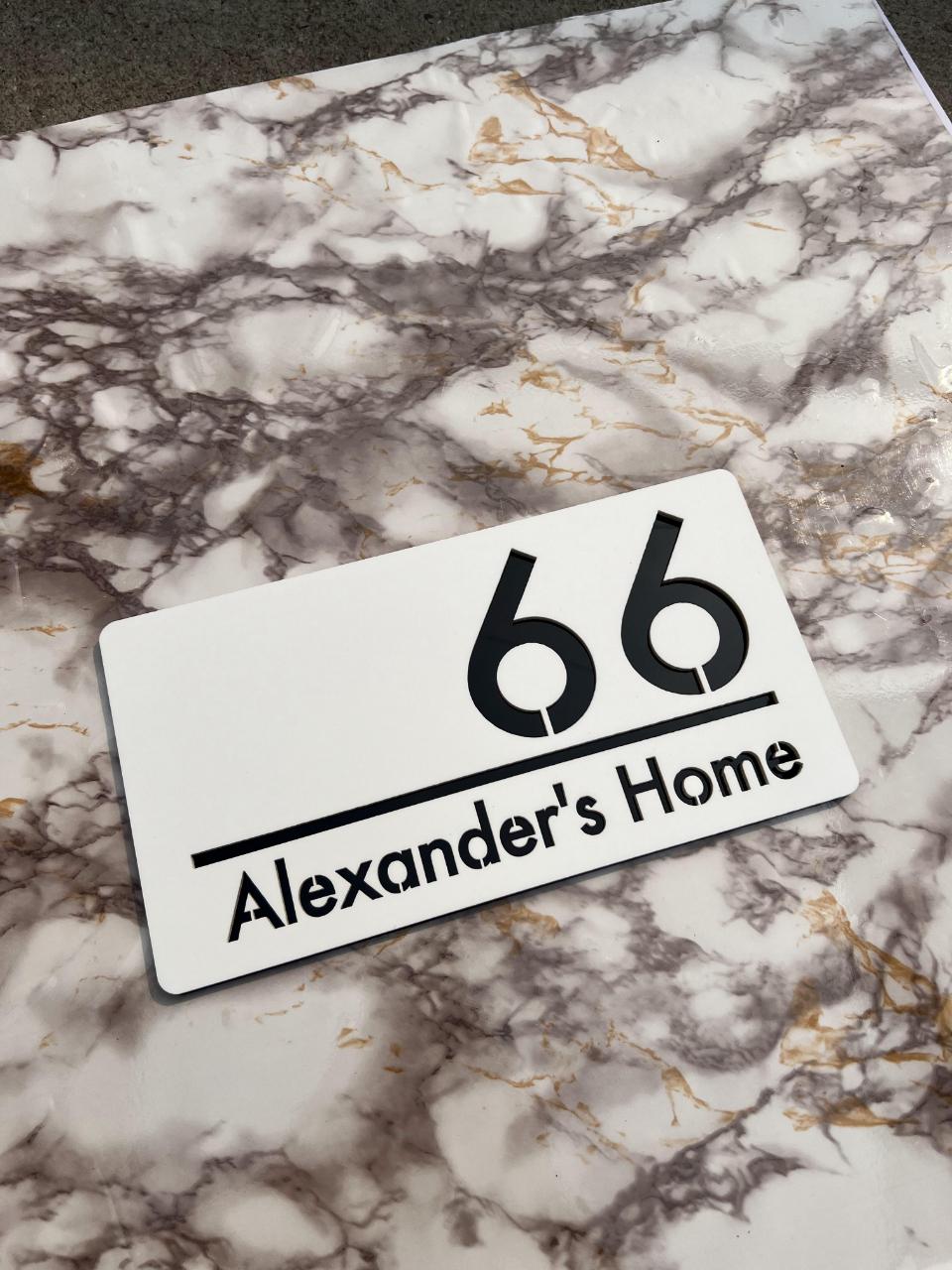 Customized House Number Sign Outdoor House Numbers Plate Personalized ...
