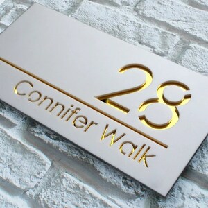 Customized House Number Sign Outdoor House Numbers Plate Personalized ...