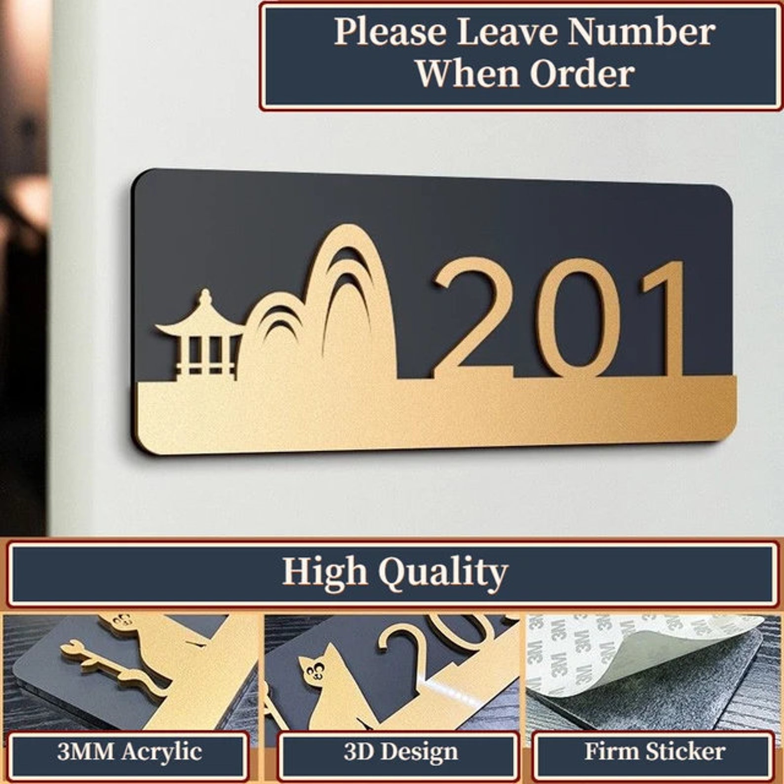 Customize House Number Family Name Address Letter for Home Office ...