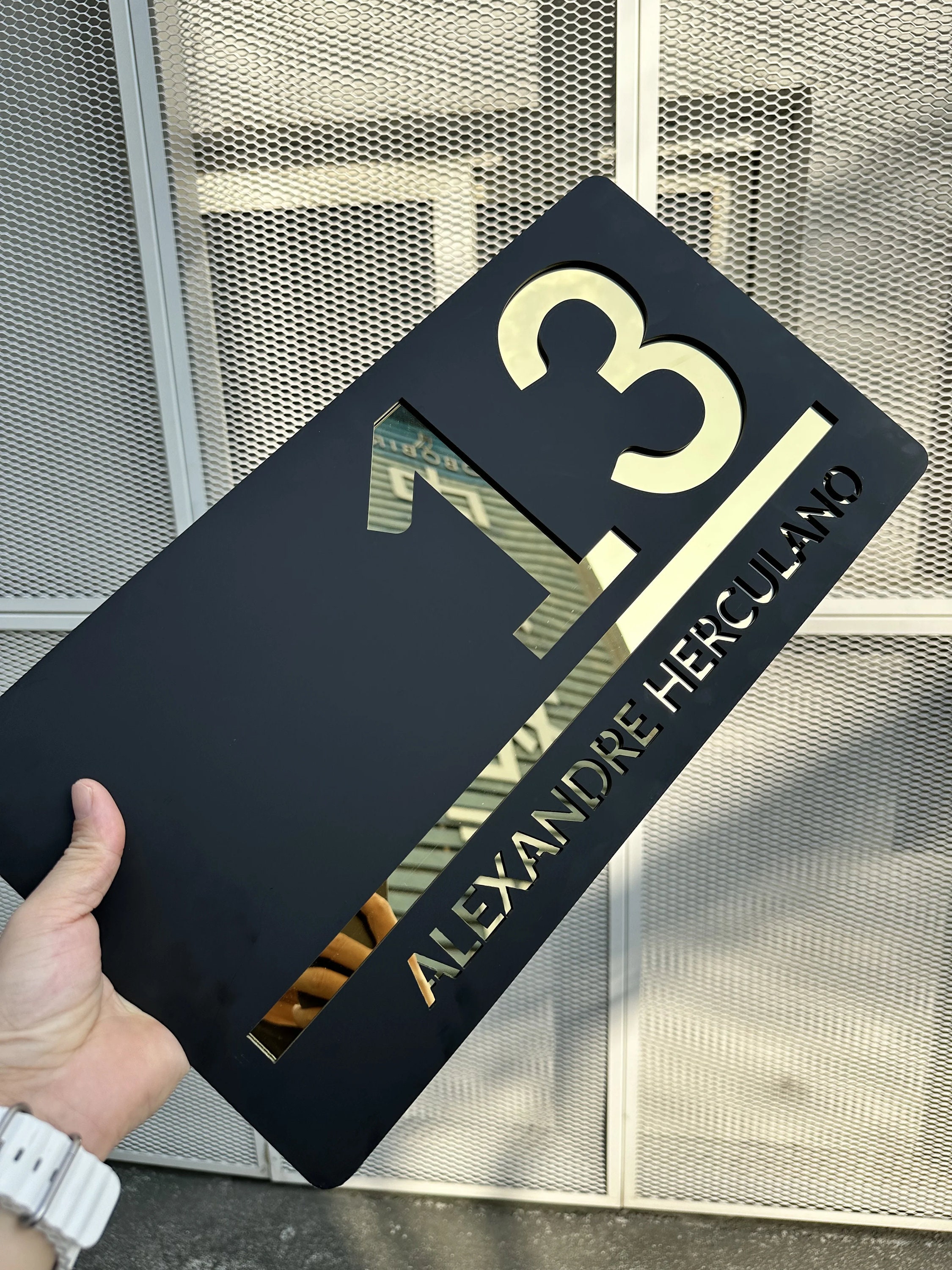 Customized House Number Sign Outdoor House Numbers Plate Personalized ...