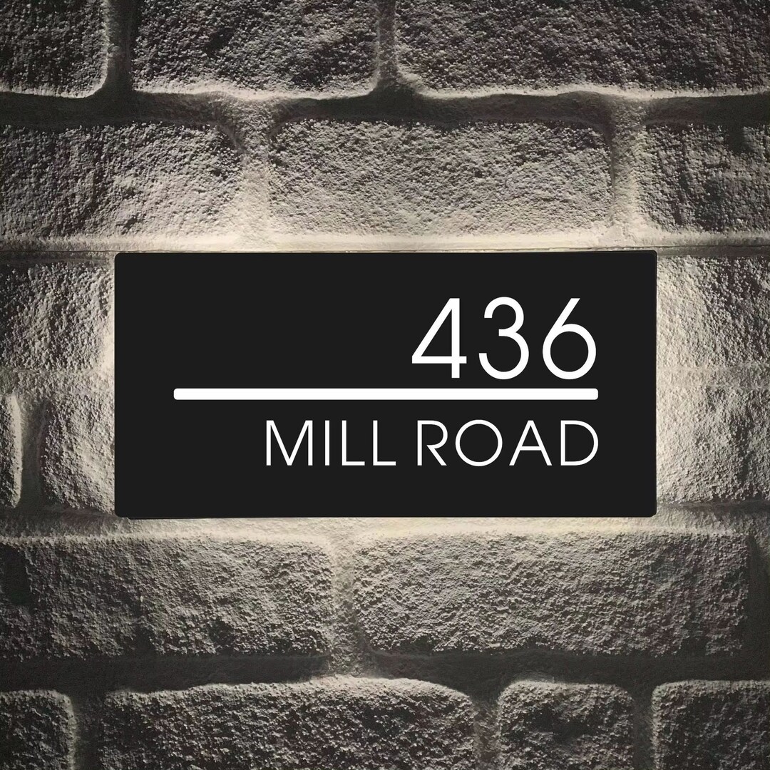 Customized 3D LED House Number Sign Outdoor House Number Plate ...