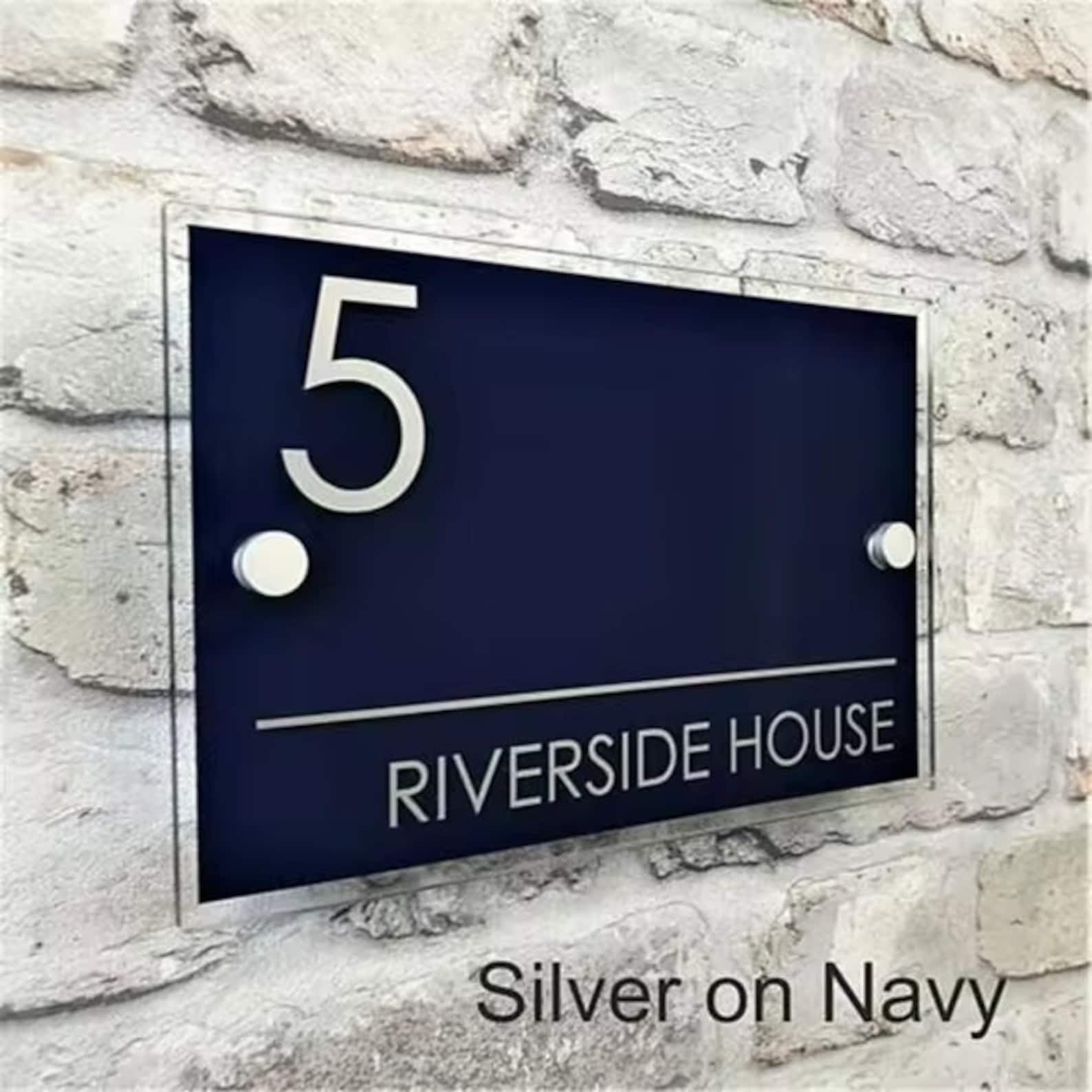 Customized House Number Sign Outdoor House Numbers Plate Personalized ...