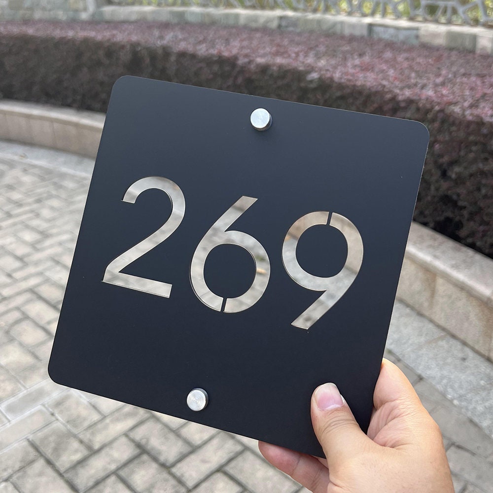 Customized House Number Sign Outdoor House Numbers Plate Personalized ...