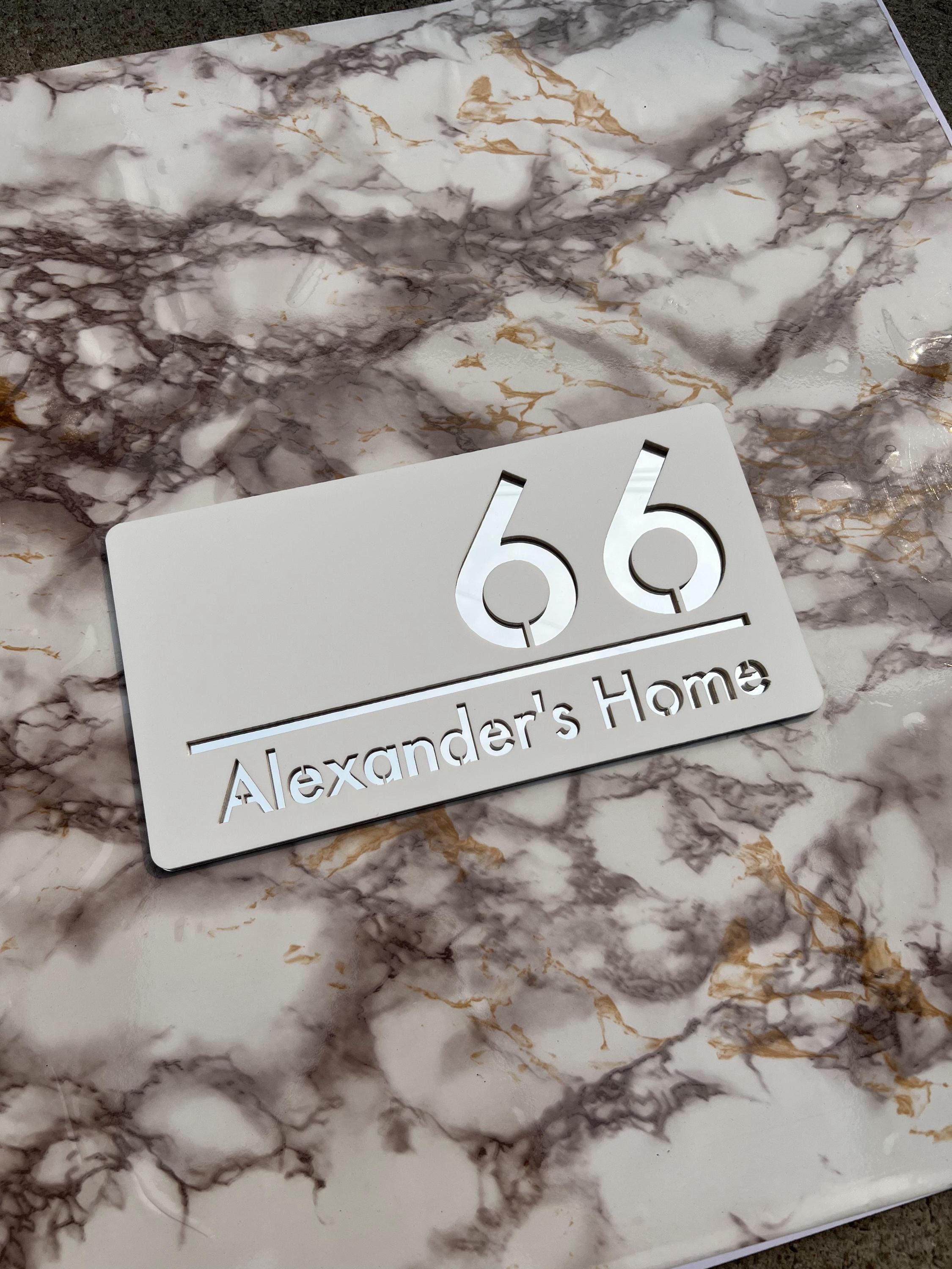 Customized House Number Sign Outdoor House Numbers Plate Personalized ...