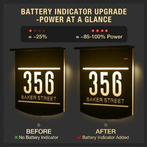 Customized Solar House Number Sign Outdoor House Numbers Plate ...