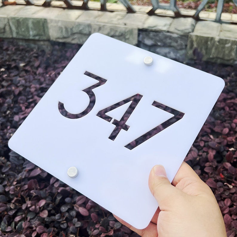 Customized House Number Sign Outdoor House Numbers Plate Personalized ...