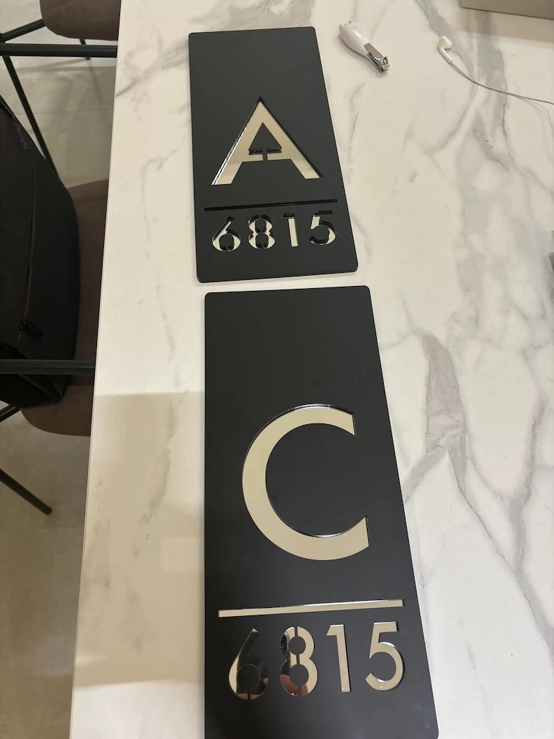 Customized Laser Cut House Number Plate - Modern Residential Street ...