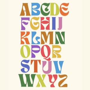 Colorful Alphabet Print - Etsy