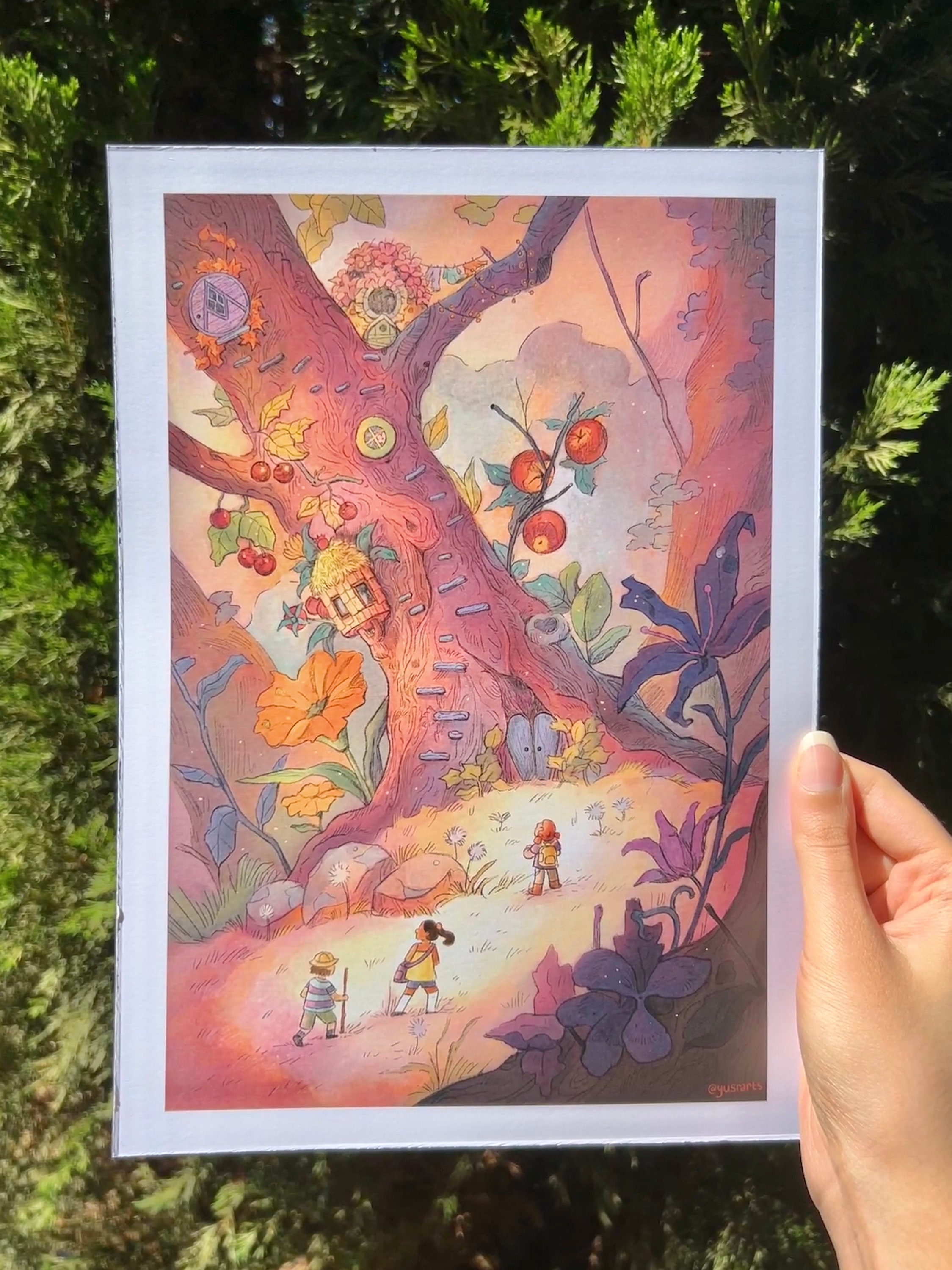 Faraway Tree Art Print Childrens Illustration Wall Art Enid Blyton - Etsy