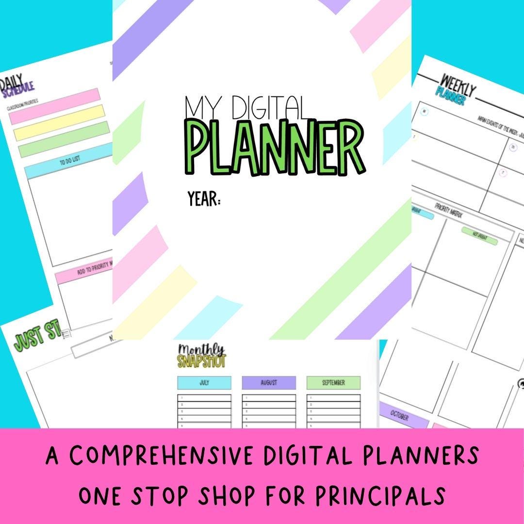 Colorful Administrator Digital Planner 25-26 - Etsy
