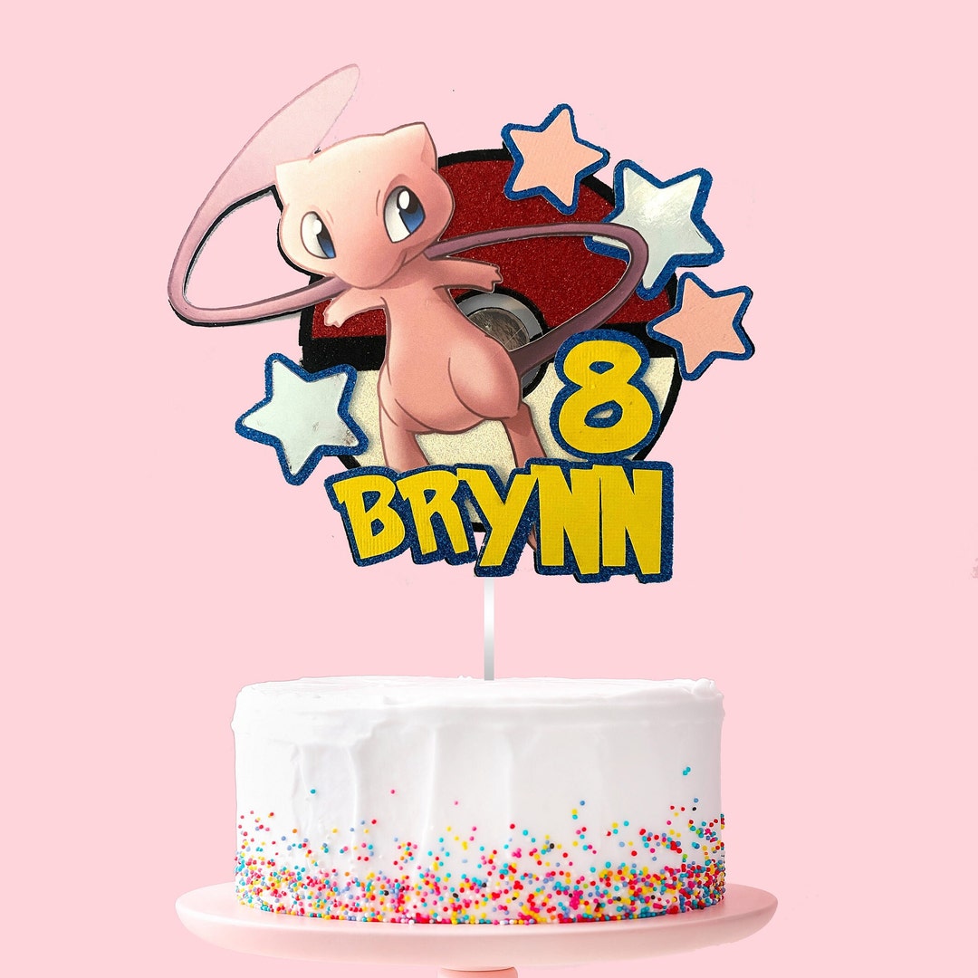 MEWTWO Pokemon Themed Cake Topper Personalised - Etsy