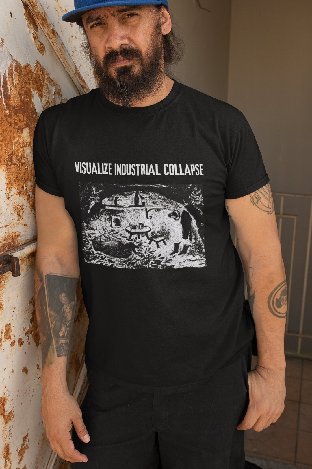 Visualize Industrial Collapse, Anarchist Unisex T-shirt, Anti ...