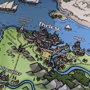 Map of Throi 18 X 24 Poster - Kingdom of the Sea Lords - Etsy