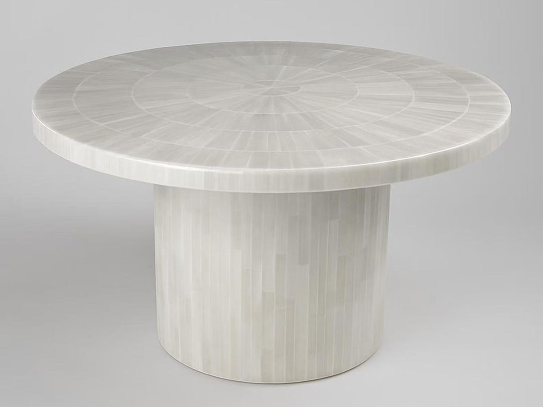 Handmade Selenite Coffee Table: Round Crystal Gemstone Centerpiece - Etsy