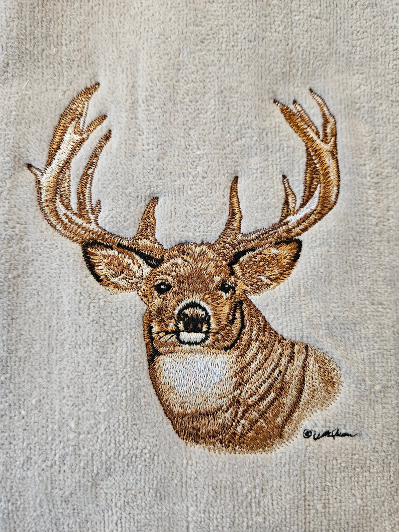 Detailed Buck Head Towel. Unique Gift. Birthday. Great Hunting Towel ...