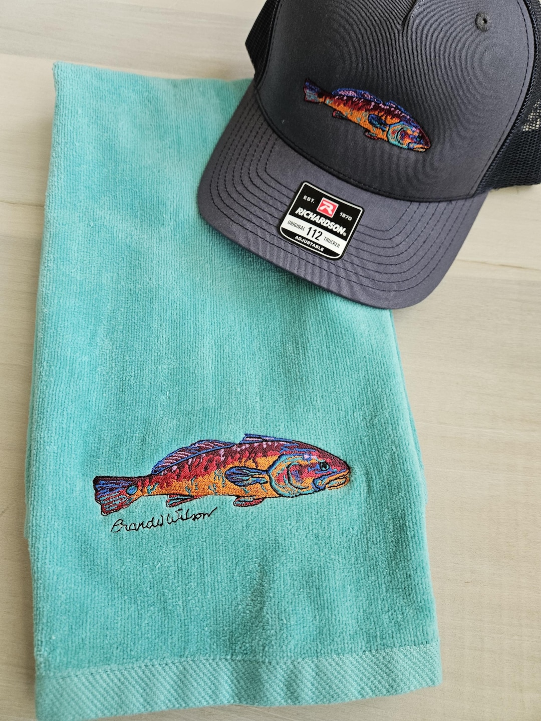 Redfish Richardson 112 Trucker Rope Hat Matching Towel. Snap Back ...