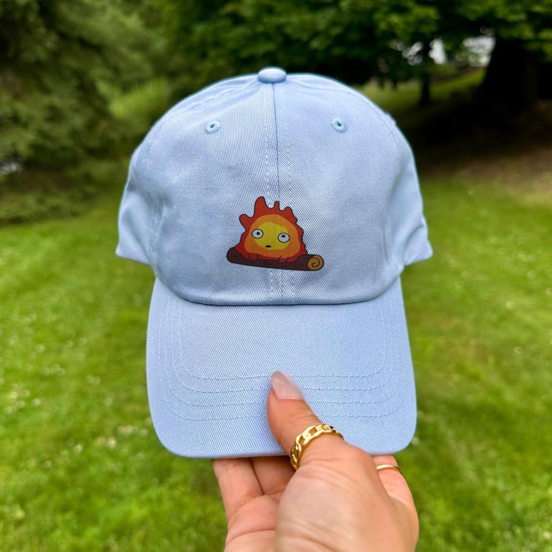 Embroidered Calcifer Hat Studio Ghibli Embroidery Howl's Moving Castle ...