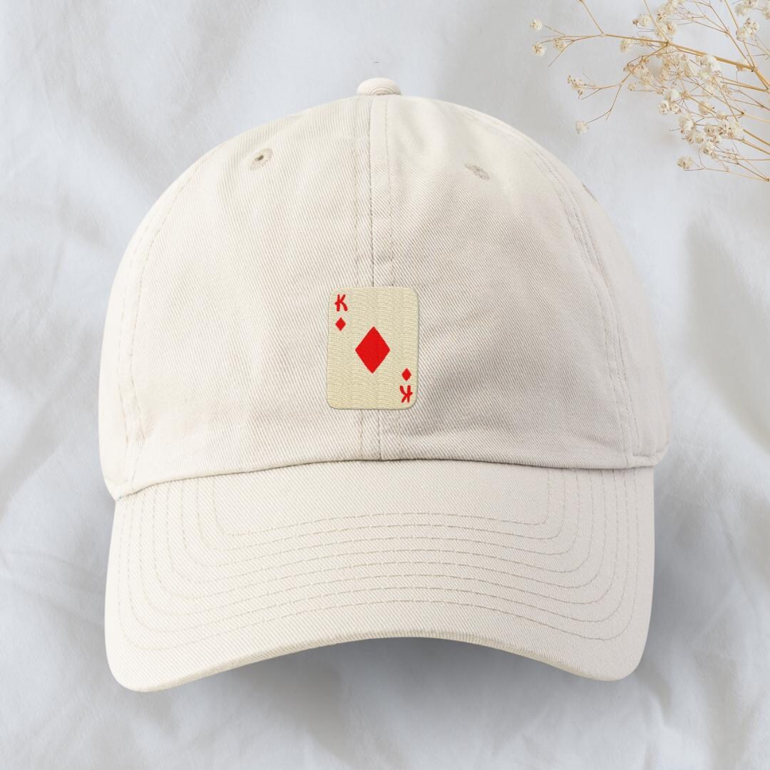 Embroidered King of Diamonds Card Baseball Cap | Cute Simple Playing ...
