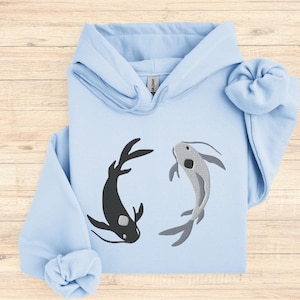 Embroidered Avatar the Last Airbender Koi Fish Hoodie | Moon and Ocean ...