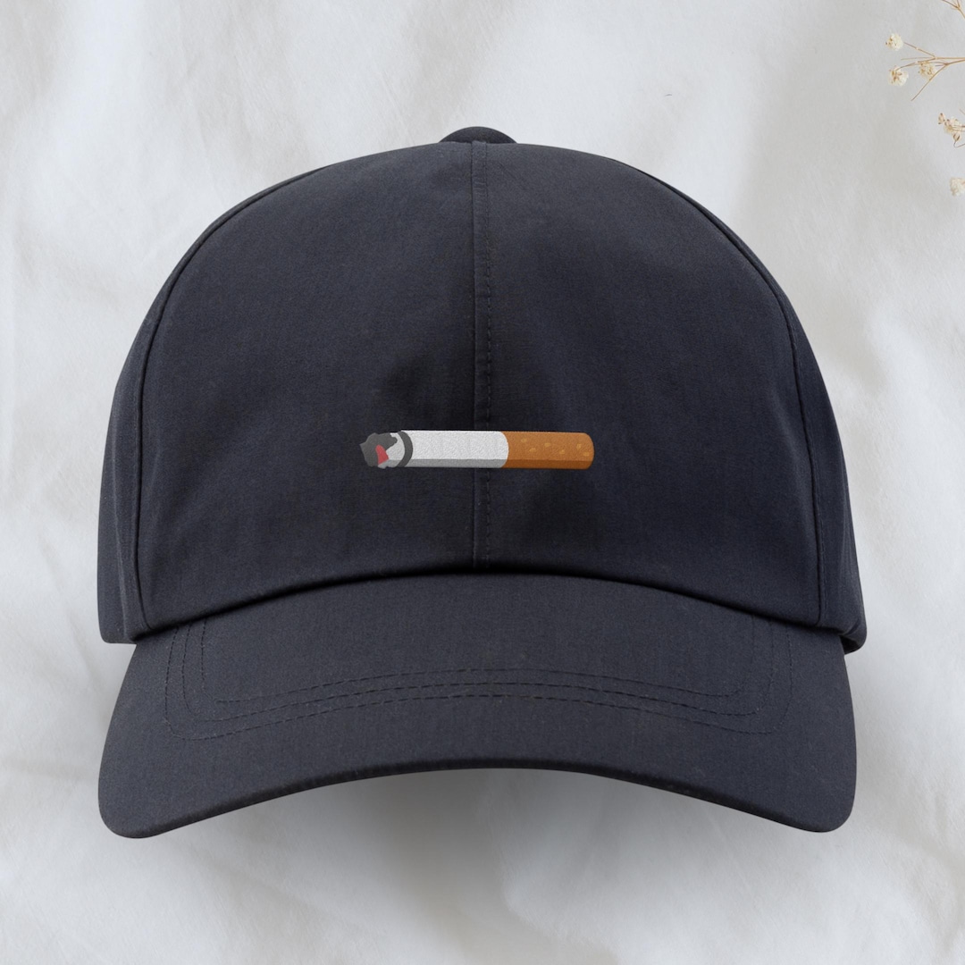 Embroidered Cigarette Baseball Cap | Detailed Cig Hat | Smoking Gifts ...